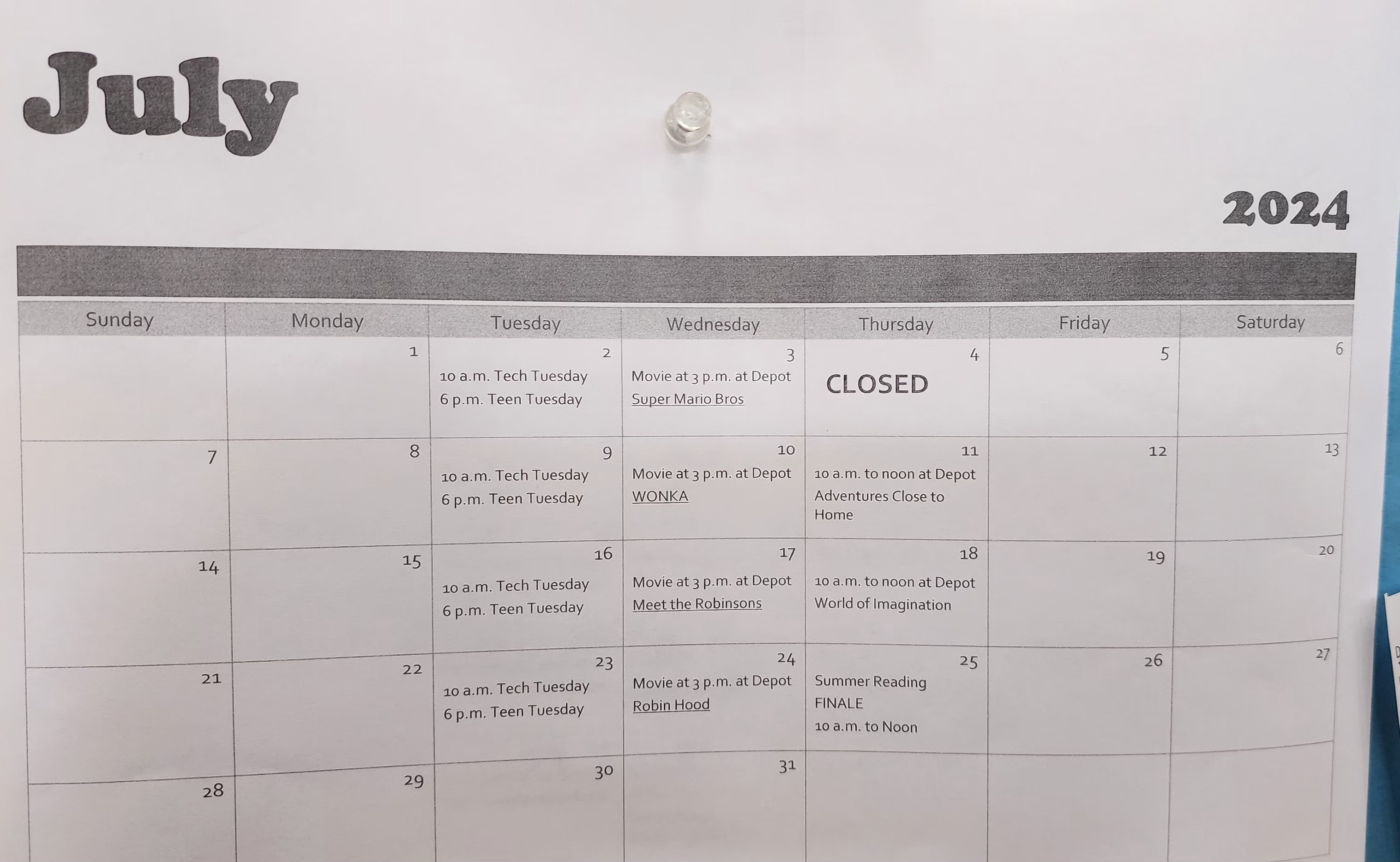 July 2024 Events – Dillon Public Library